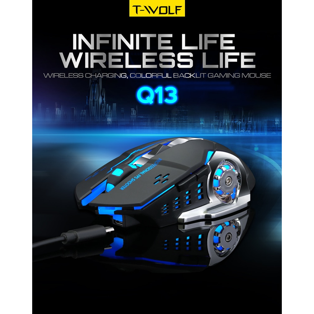 Mouse Gamer T-WOLF Q13 | Bhagatty