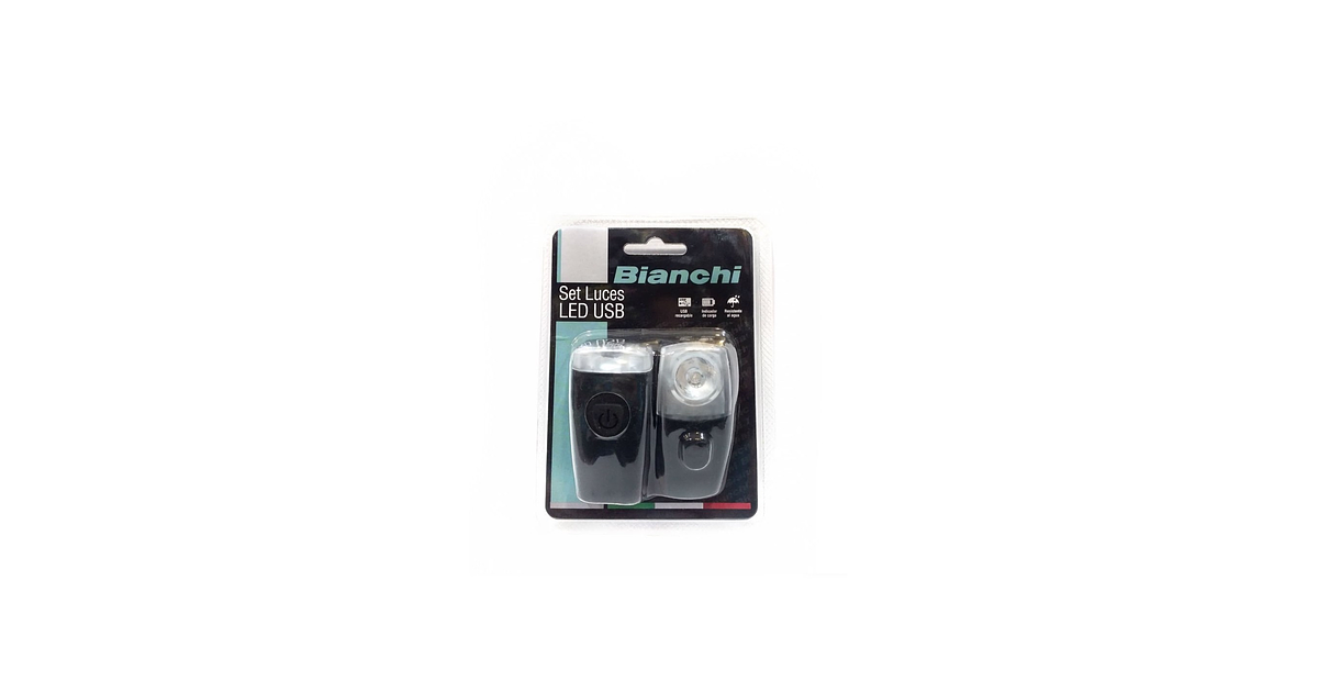SET LUCES BIANCHI JY-378 RECARGABLE USB BLACK
