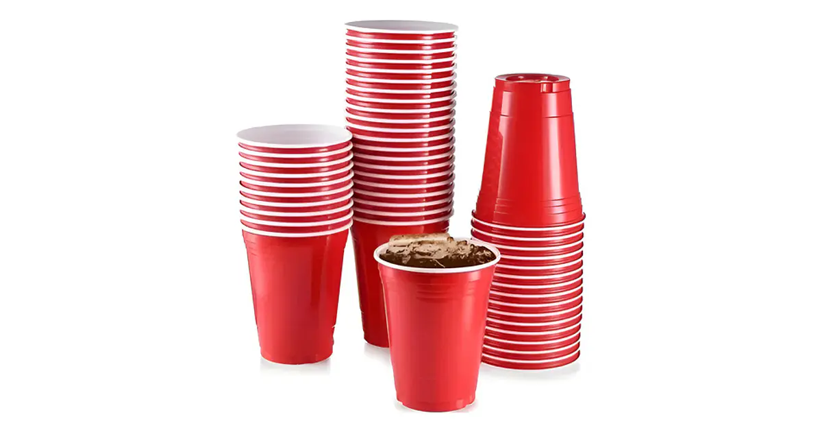 Vaso Plastico Rojo Americano 16 Oz (500 Cc)