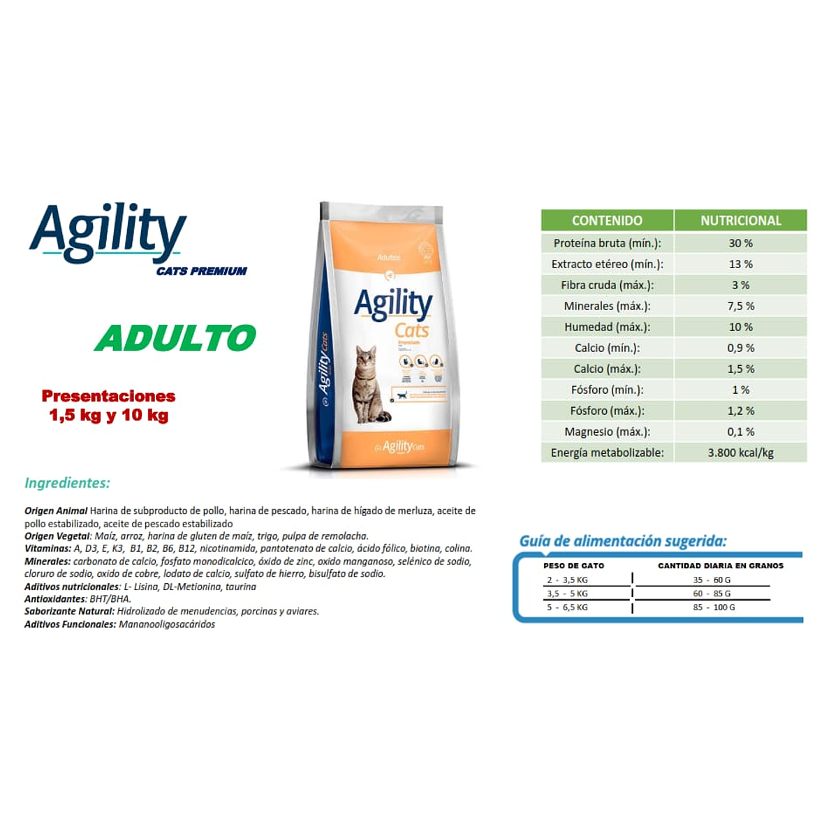 Agility Gato Adulto 10K | Bio Pet Shop -Tienda para Mascotas