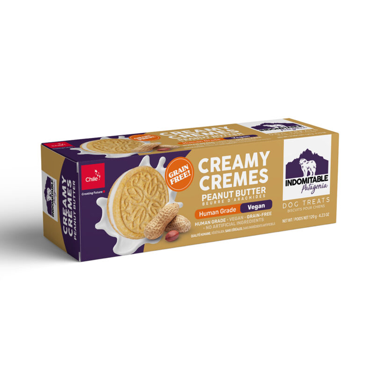 INDOMITABLE CREAMY CREMES PEANUT BUTTER 120 gr | Bio Pet Shop -Tienda ...
