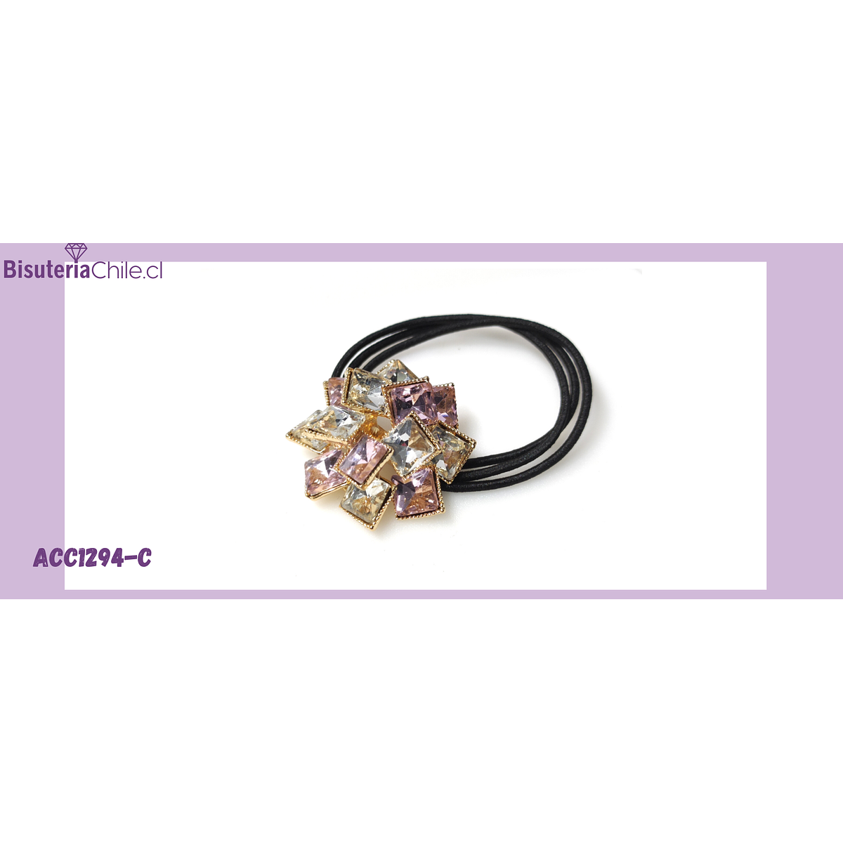 Cole para el cabello con aplicación de cristales, aplicación