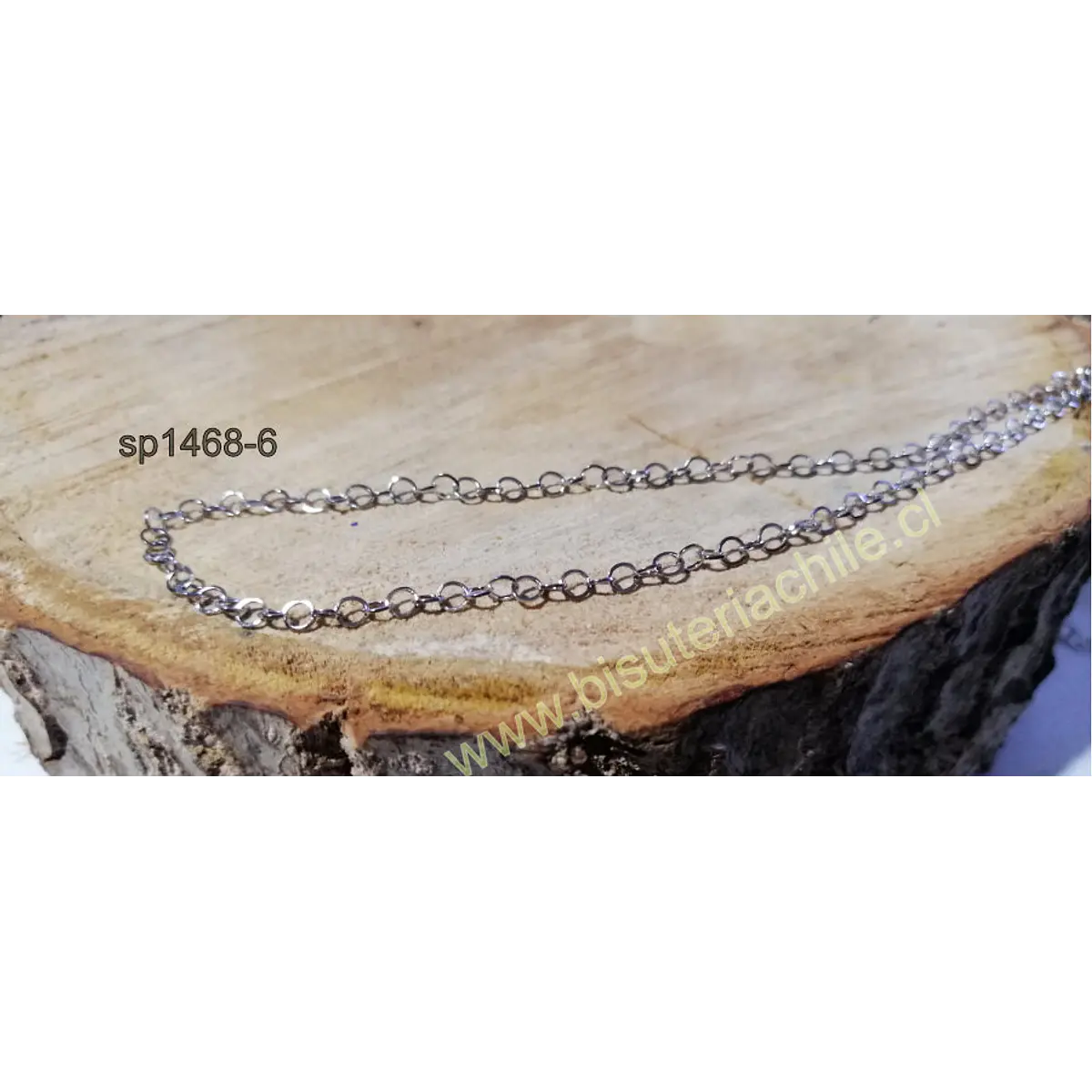 Cadena acero plateado, 3 x 3 mm, por metro