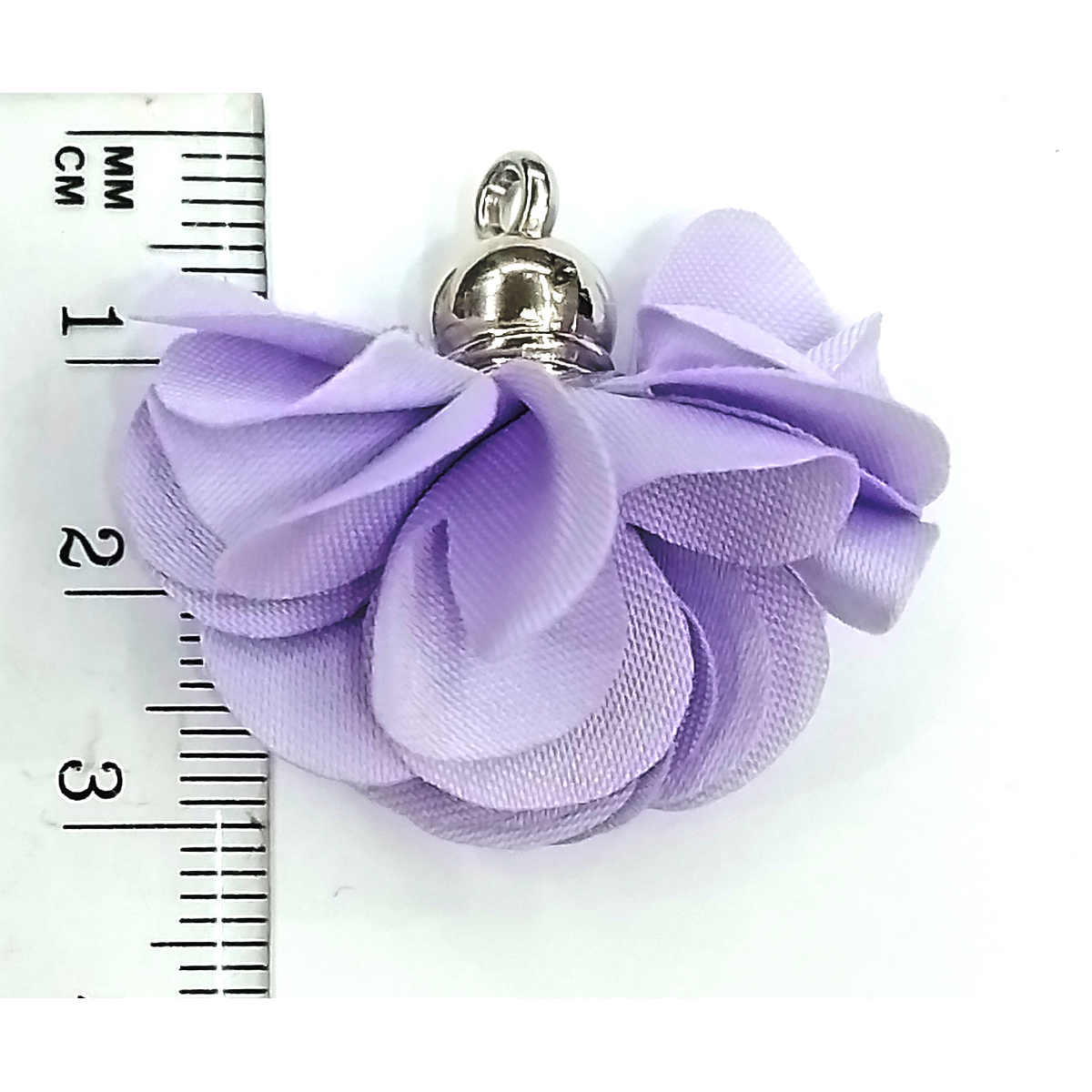 Flor De Genero Grande Lila (Base Plateada.)