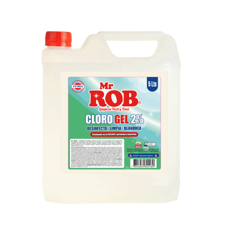 Cloro Gel 2% Mr. Rob 5lt.
