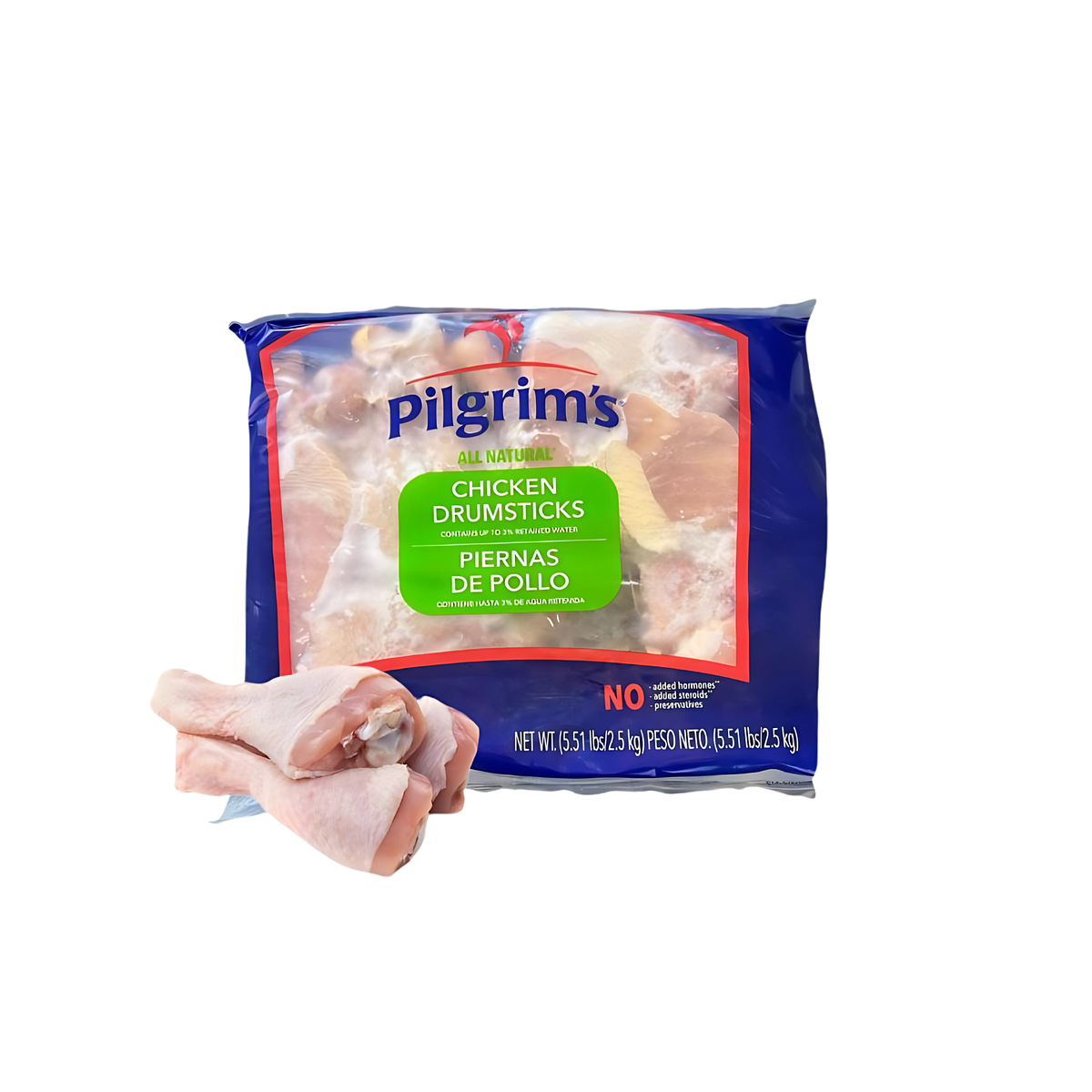 Paquete de Pollo Pilgrims Muslos 2.5kg