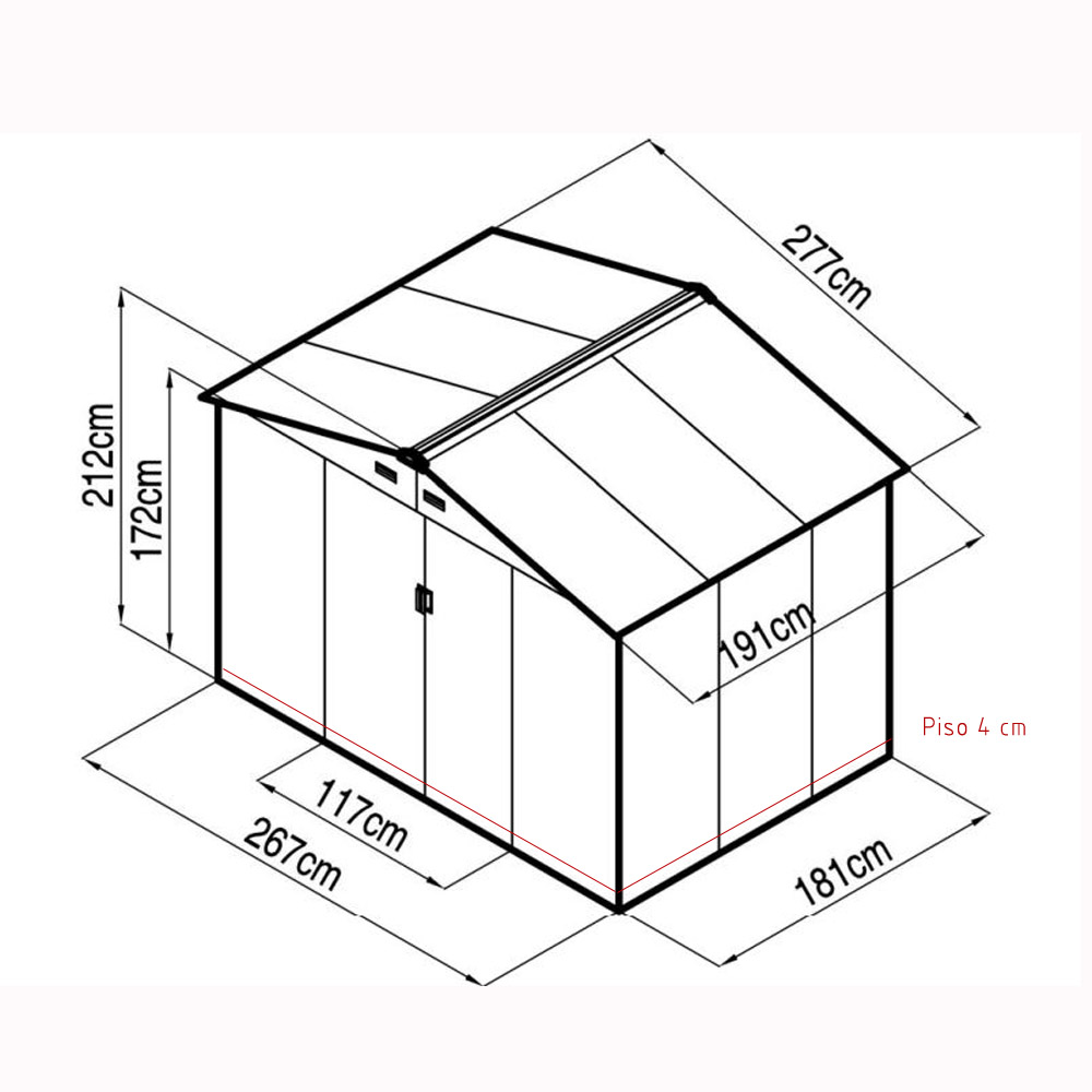 Bodega de jardín Modelo Sky3