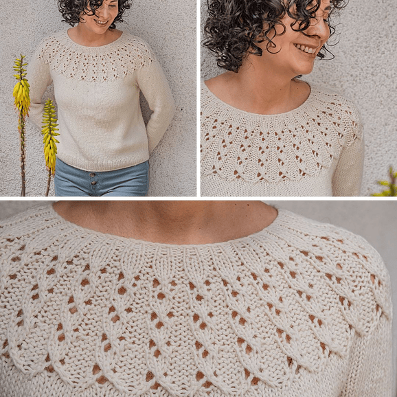 knitting pattern yoke sweater