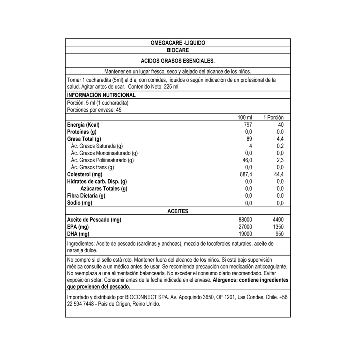 Omega 3 - OmegaCare 225ml