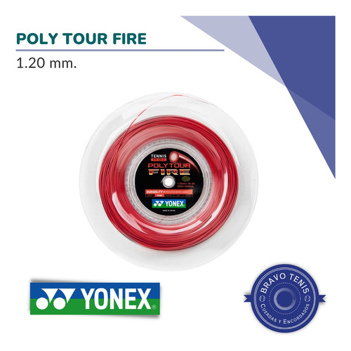 Yonex - Rollo Cuerda De Polytour Fire 1.20 Mm.
