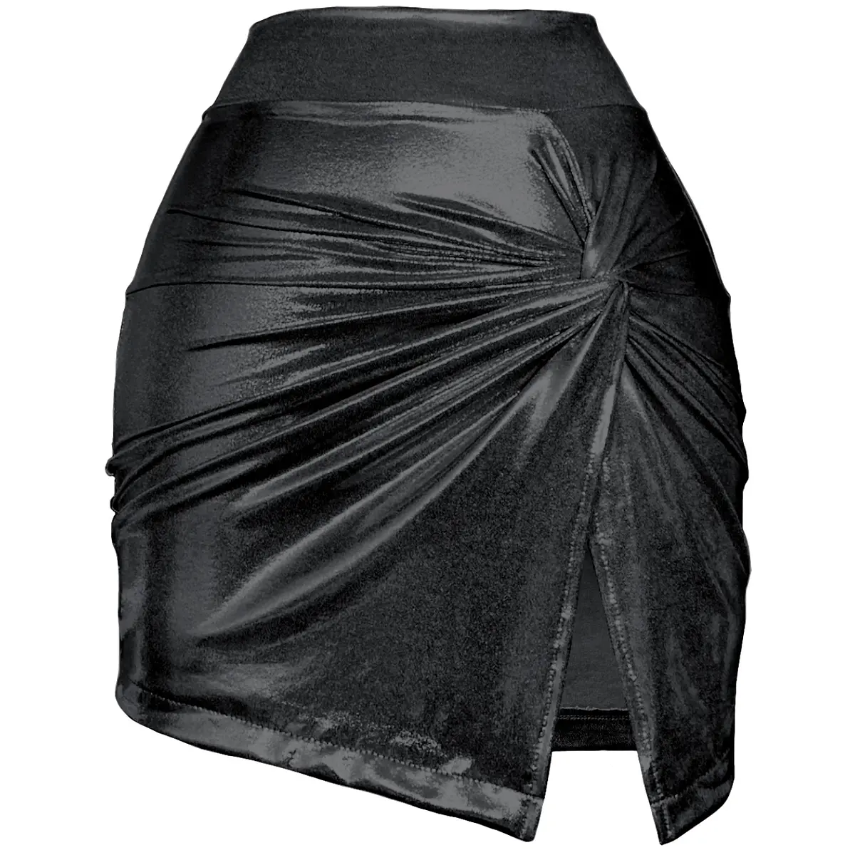 FALDA DRAPEADA FEDERICA BLACK SHINE