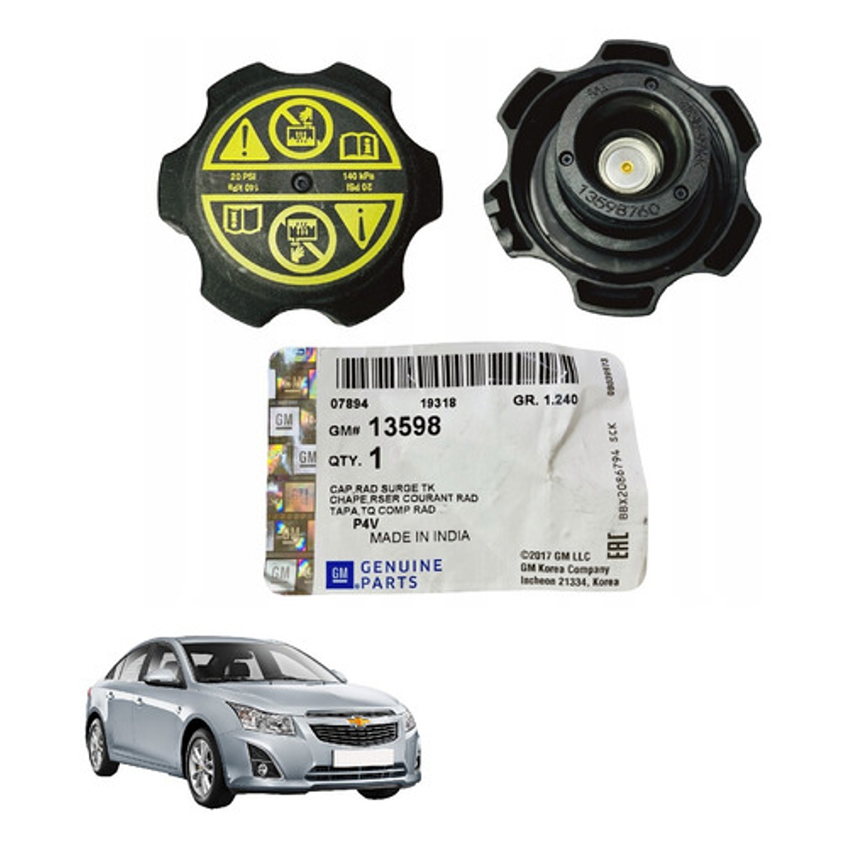 Chevrolet Cruze 1.8 L Tapa Deposito Refrigerante Original