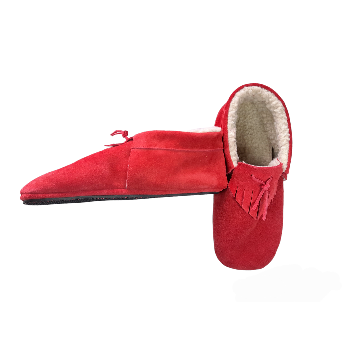 Moccs clásico con chiporro rojo