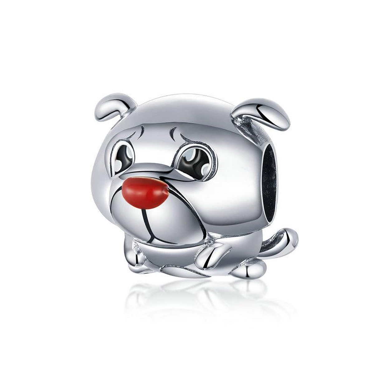 Tierno Perro Bulldog, Charms Plata 925