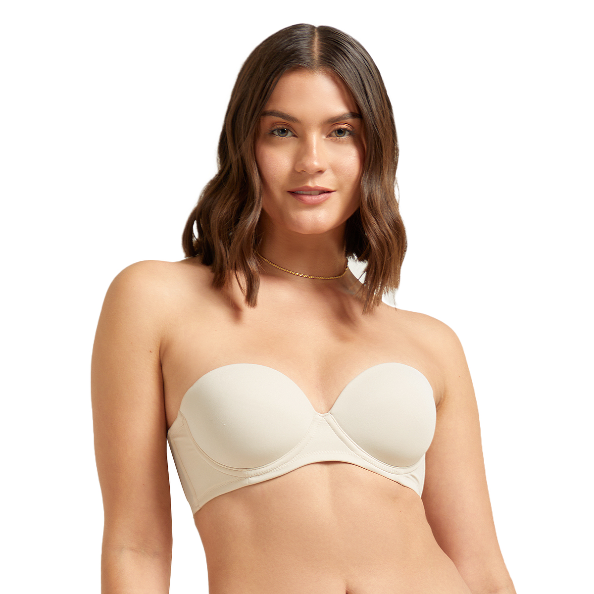 SOSTÉN MICROFIBRA PUSH UP STRAPLESS CON ARO 6069