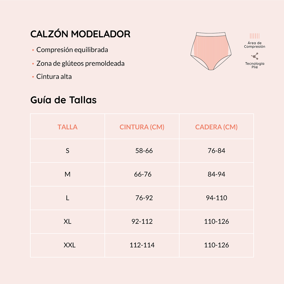 CALZÓN ABDOMEN MODELANTE CINTURA MEDIA