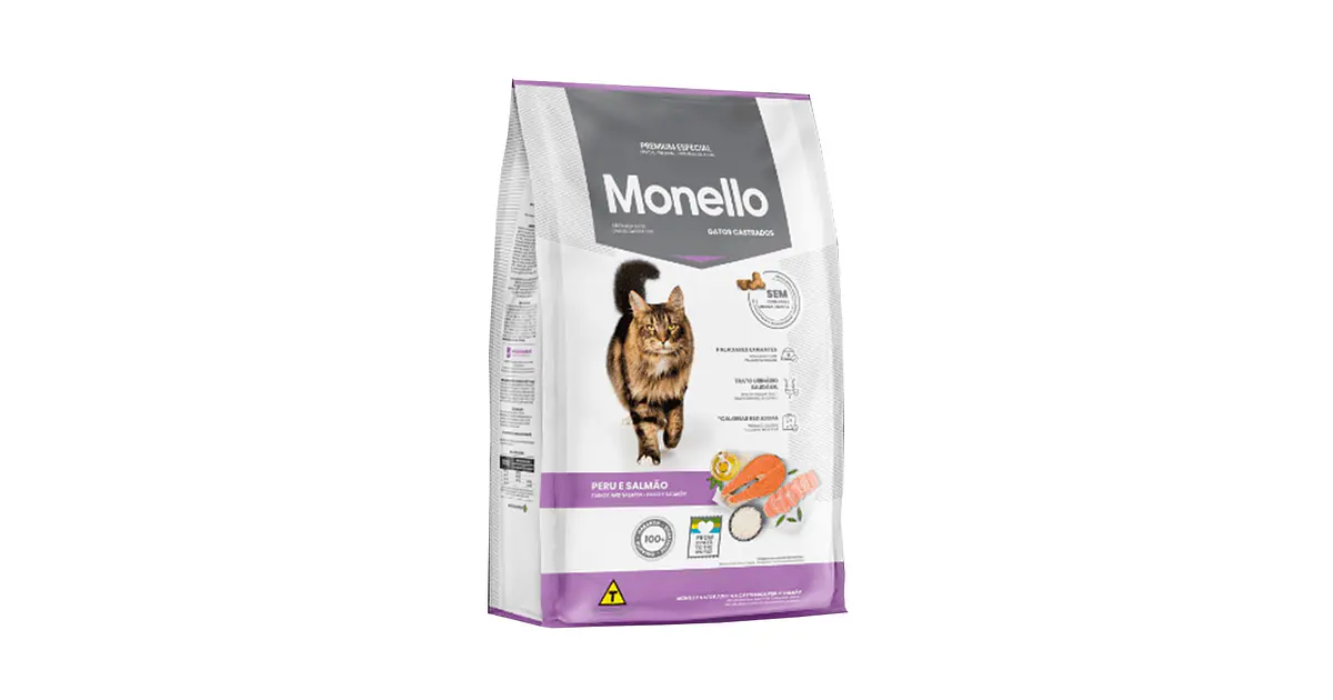 Alimento Monello Gatos Castrados Salmon y Pavo