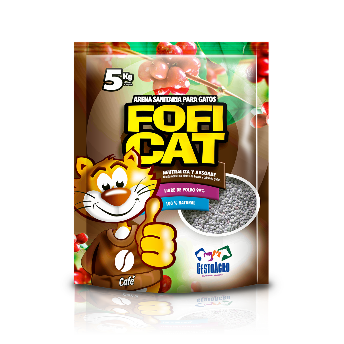 Arena Para Gatos Foficat Con Aroma Café 5Kg