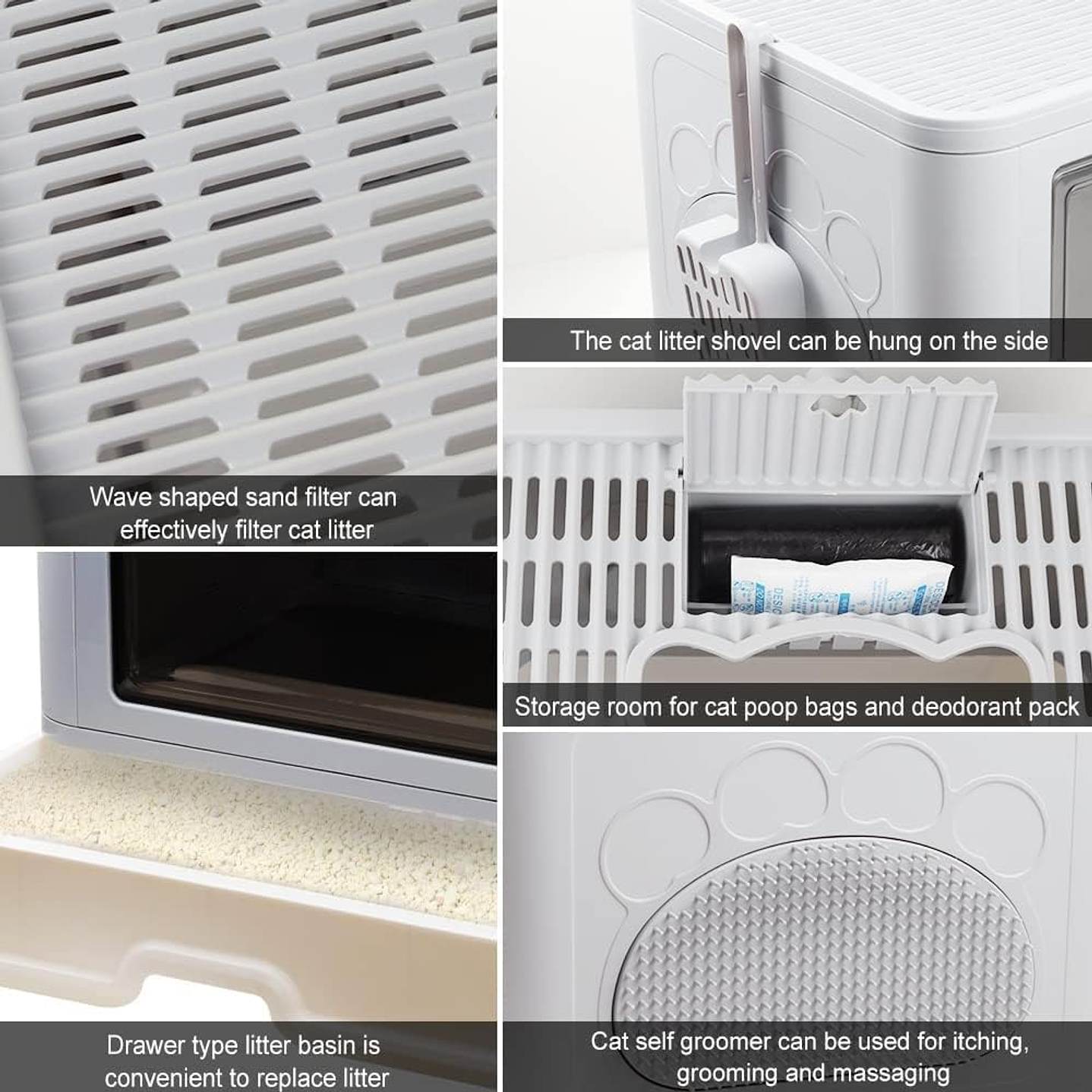 Arenera Para Gatos Desarmable Con Rascador