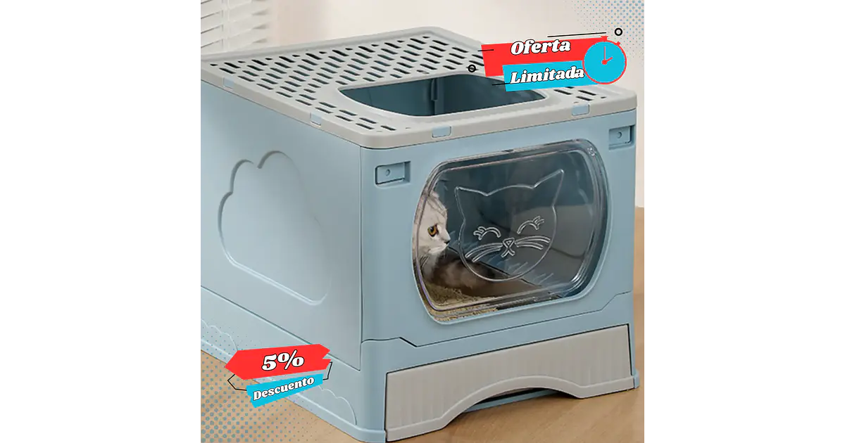 Arenera Para Gatos Plegable Duocolor