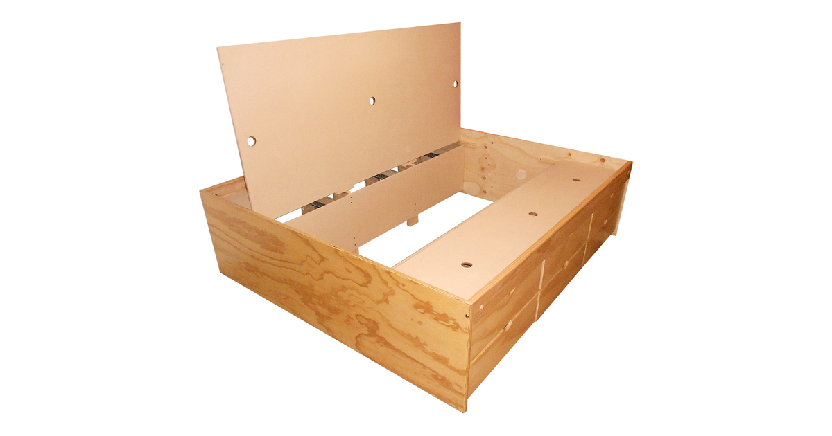 Cama De 2 Plazas Con Cajones Y Baúl