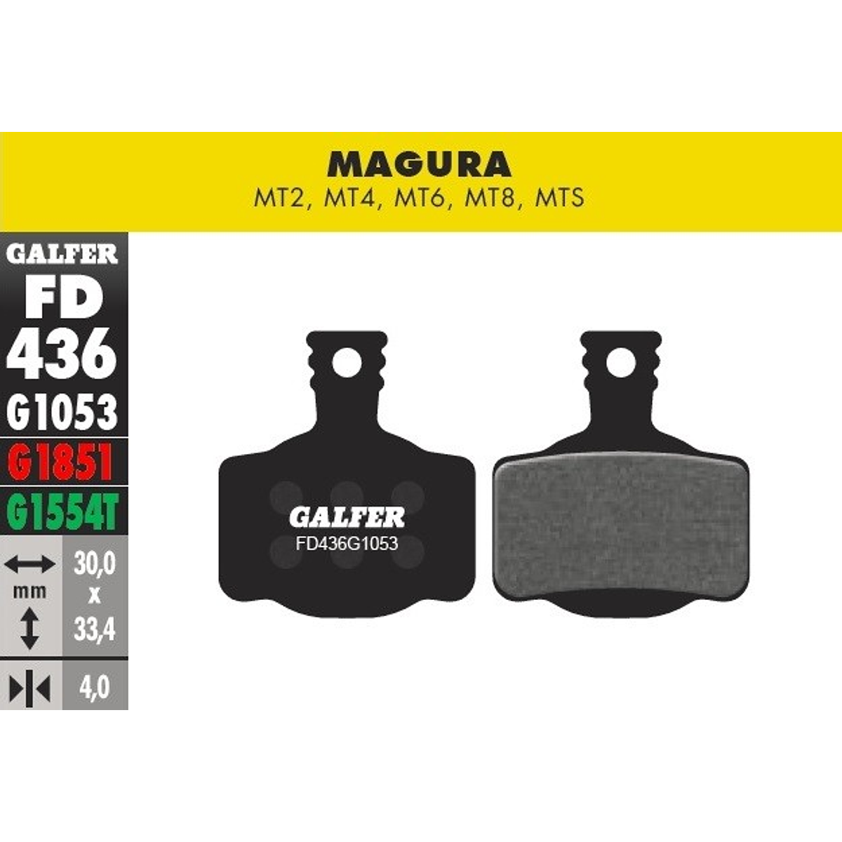 Pastilla Galfer Magura MT2, MT4, MT6, MT8, MTS