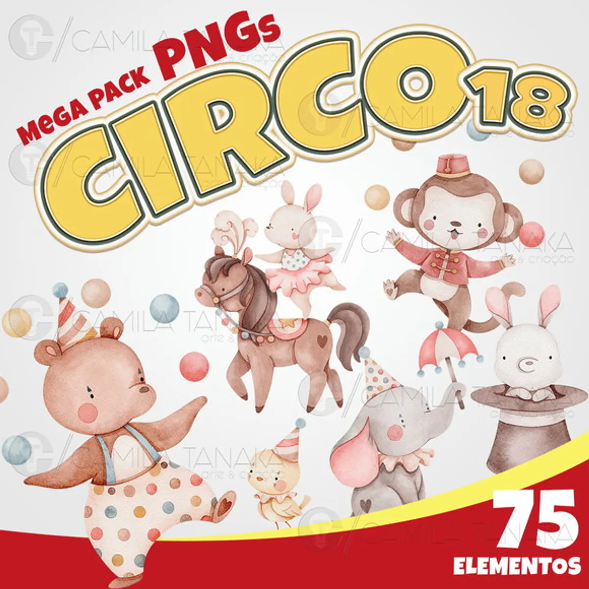 Kit Digital Circo 18 | Camila Tanaka Kit Digitais
