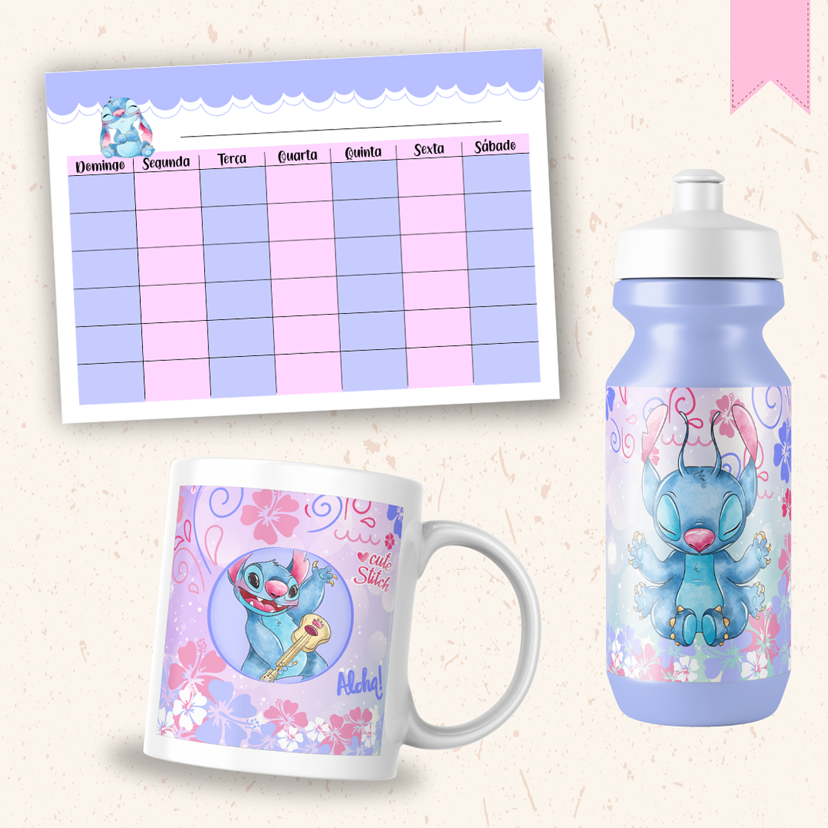 Combo Encadernação Stitch | Camila Tanaka Kit Digitais