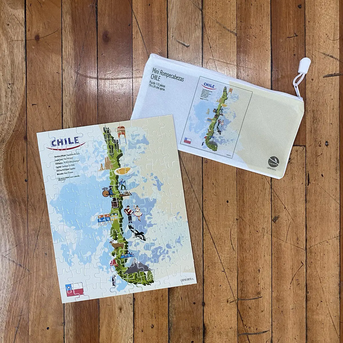 Mini Puzzle Rompecabezas Mapa Chile