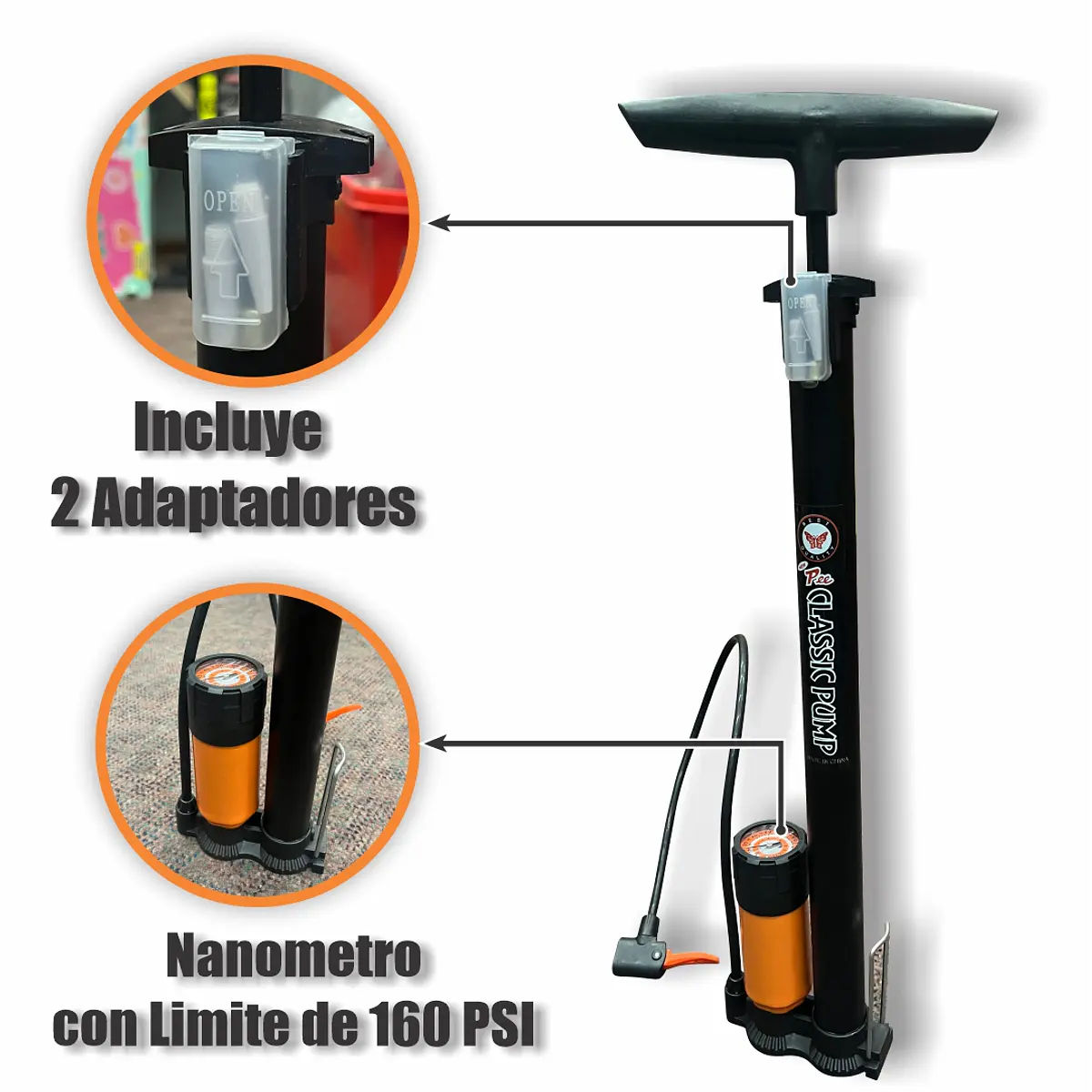 Inflador Multiuso de Alta Presión (160 PSI) | Casa Contigo