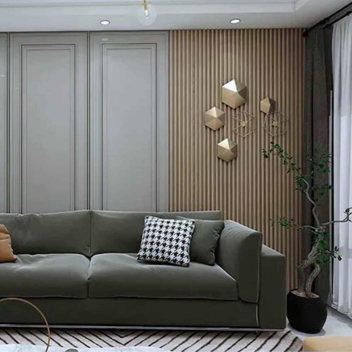 Panel de PVC tipo madera 19.5 cm x 290 cm Beige | Casa Contigo