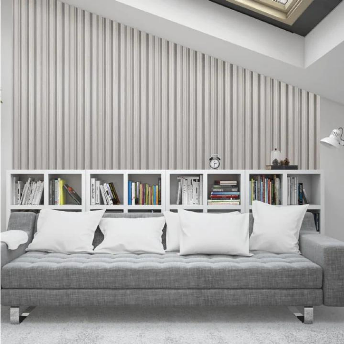 Panel de PVC tipo madera 19.5 cm x 290 cm Gris | Casa Contigo