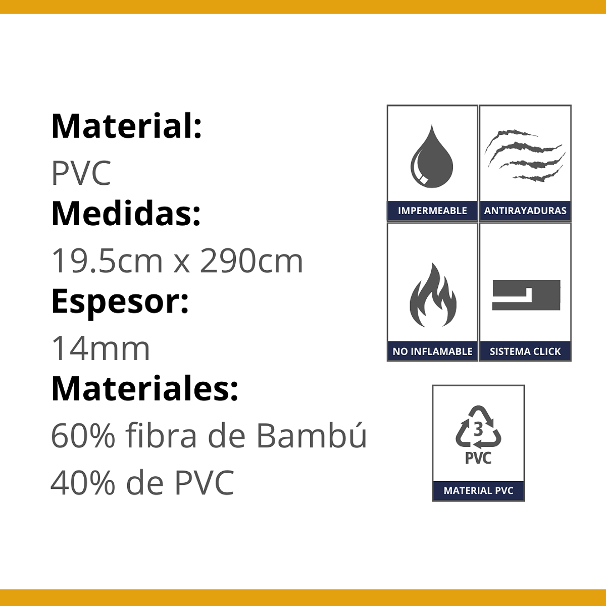 Panel de PVC tipo madera 19.5 cm x 290 cm Beige | Casa Contigo