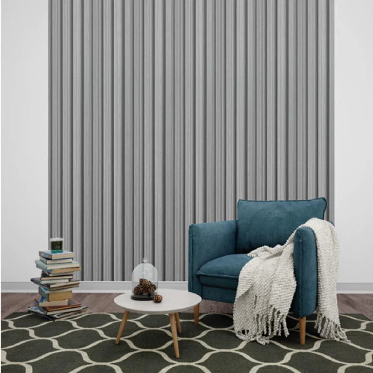 Panel de PVC tipo madera 16 cm x 290 cm Gris | Casa Contigo