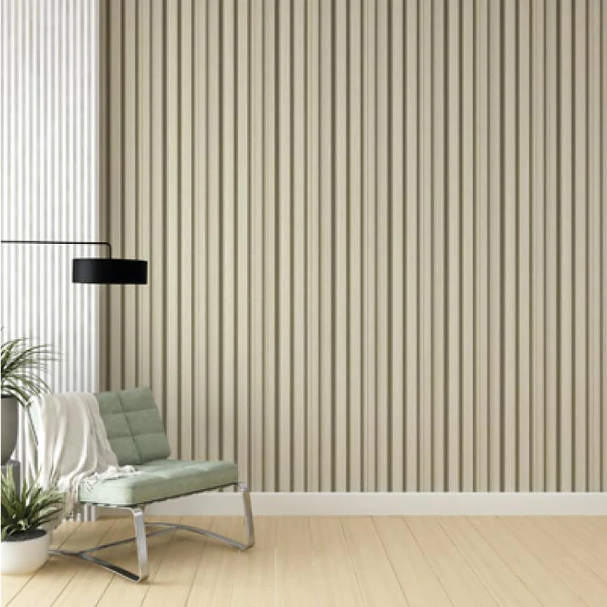 Panel de PVC tipo madera 22.8 cm x 290 cm Grisaceo | Casa Contigo