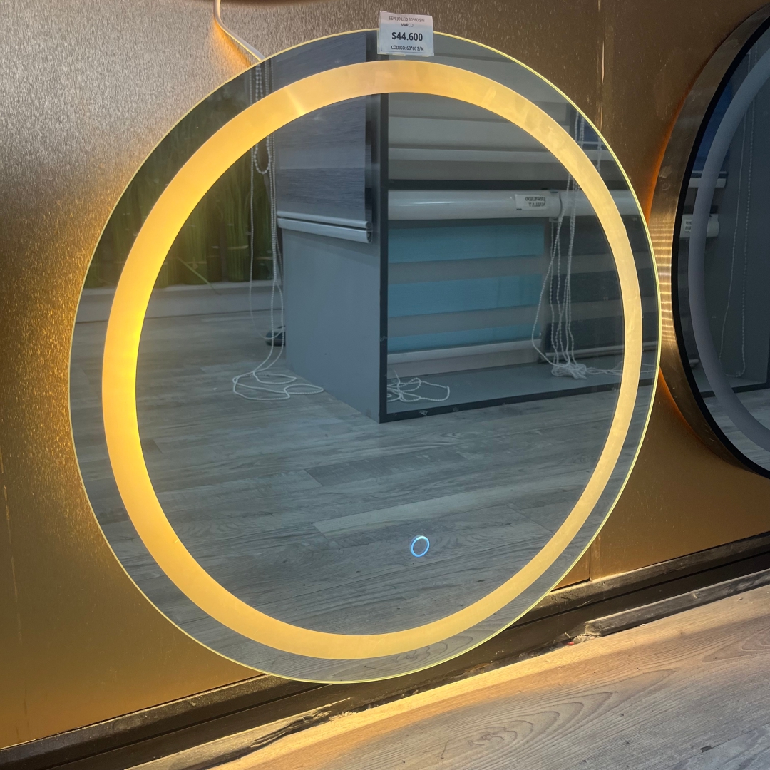Espejo Led Redondo Sin Marco 60 x 60 con 3 Tonos de Luz | Casa Contigo
