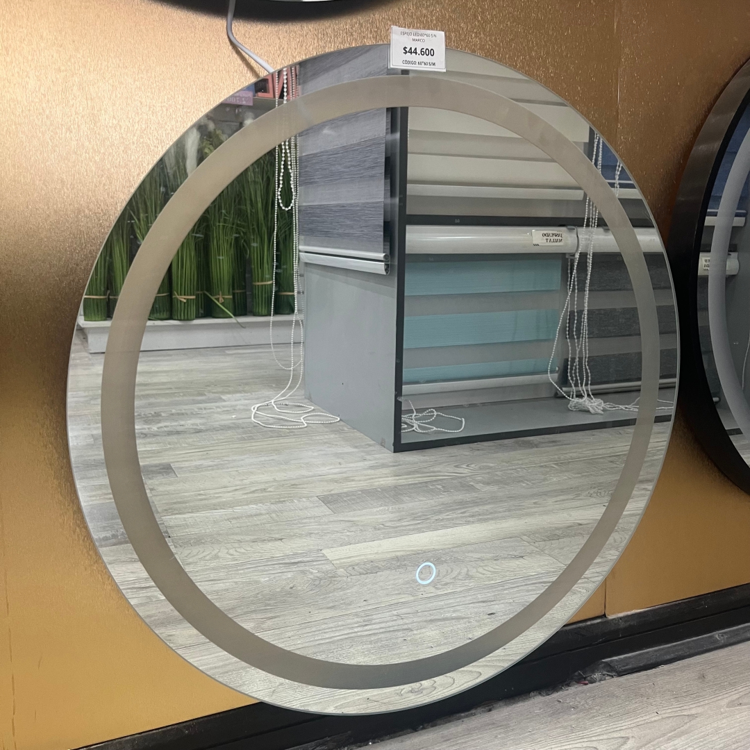 Espejo Led Redondo Sin Marco 60 x 60 con 3 Tonos de Luz | Casa Contigo