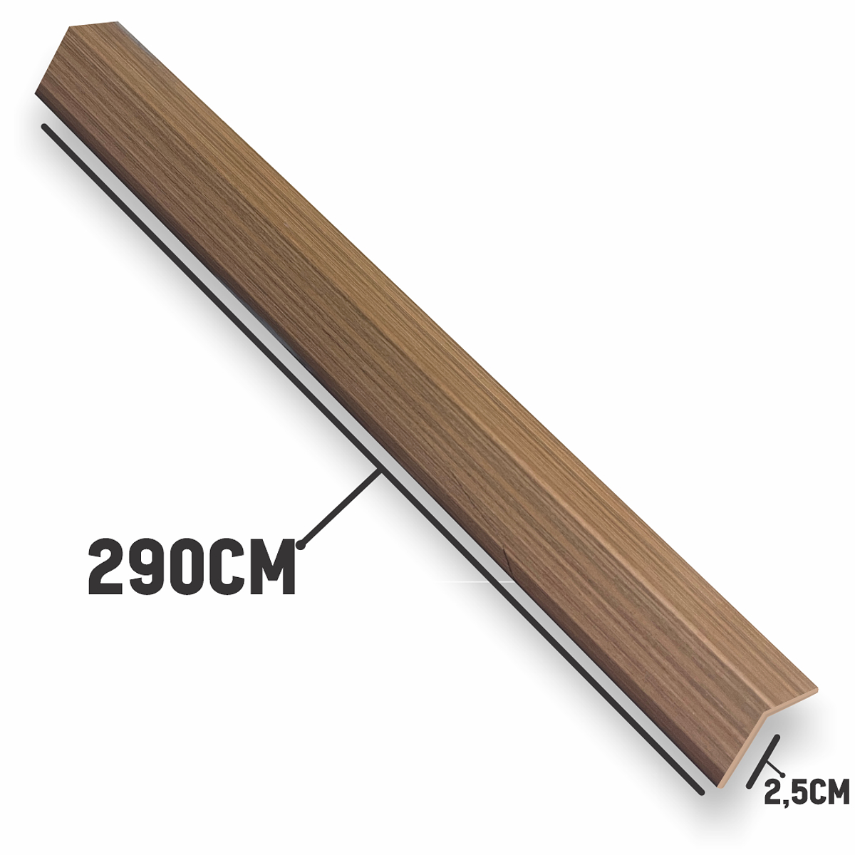 Ángulo L de PVC 2.5x2.5x290cm Café Claro | Casa Contigo