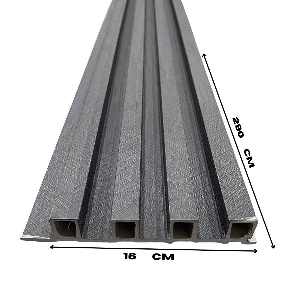 PANEL PVC TIPO WOOD 16 cm x 290 cm Gris Carbon Beta | Casa Contigo