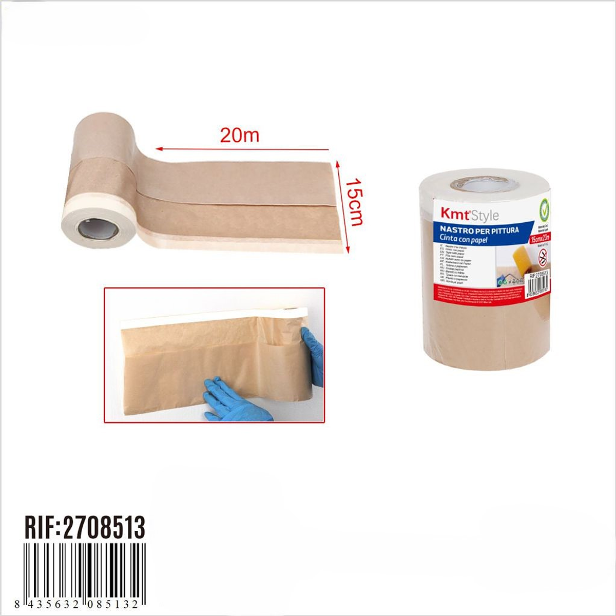 CINTA PARA PINTAR 15CM*20M CON PAPEL | Casa Contigo