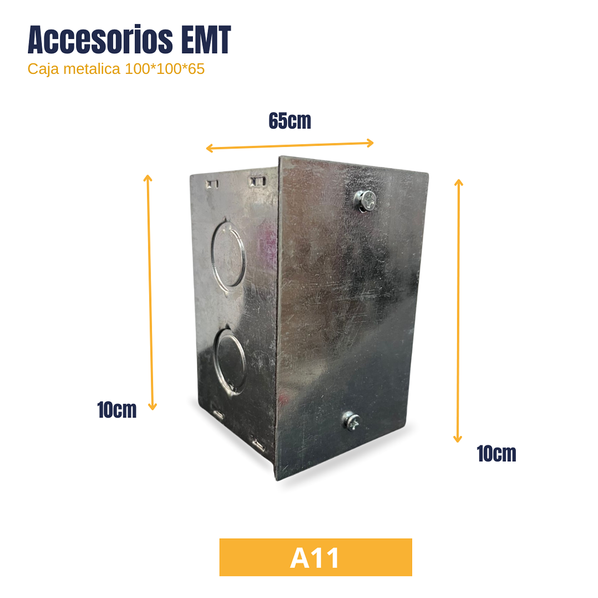 Accesorios EMT Caja metalica 100*100*65 | Casa Contigo