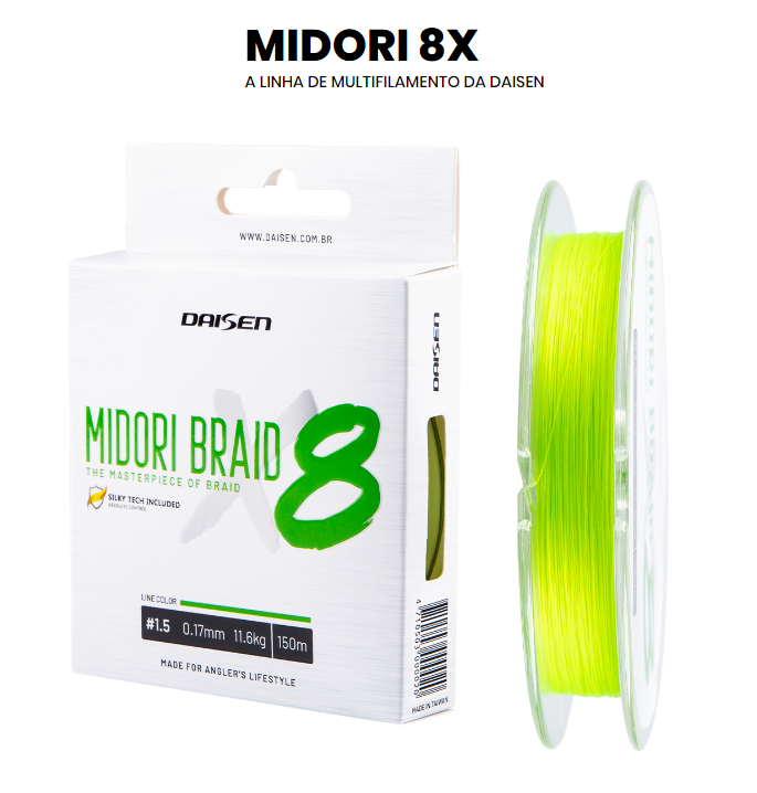 Linha de Multifilamento Daisen - Midori Braid 8x