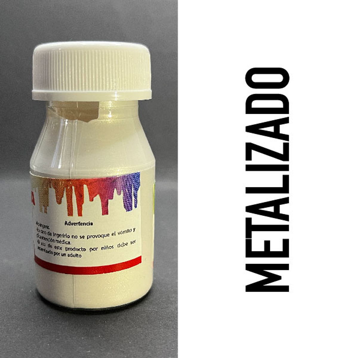 Blanco perlado metalizado para tela