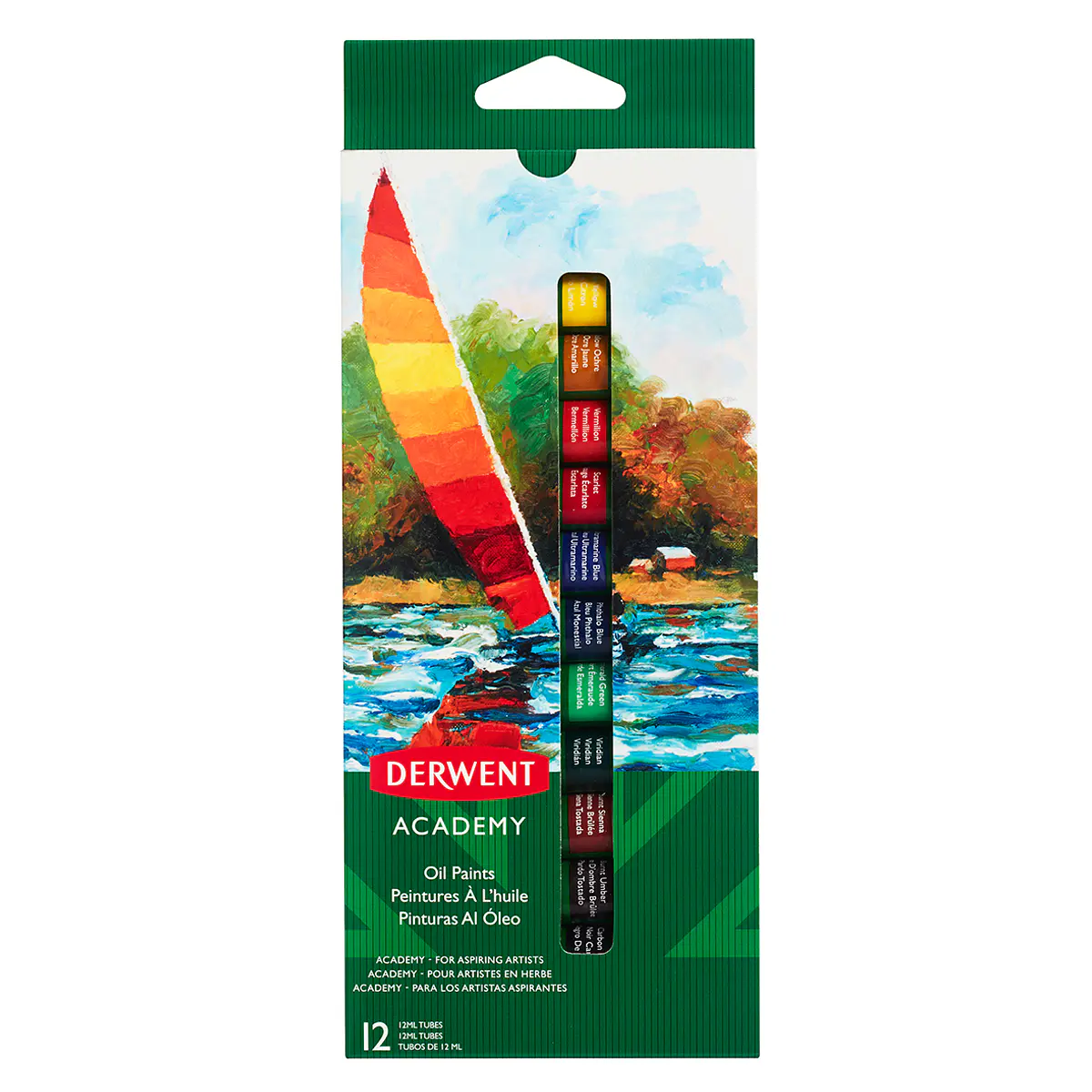 Set pintura óleo Derwent 12 colores 12ml. | La Casa del Arte