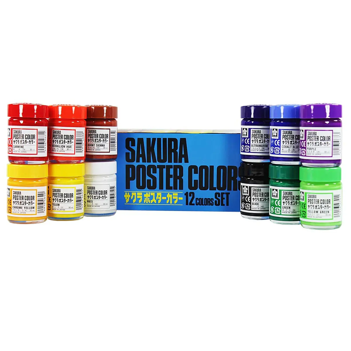 Témpera Profesional Poster Color Sakura12 Colores | La Casa del Arte