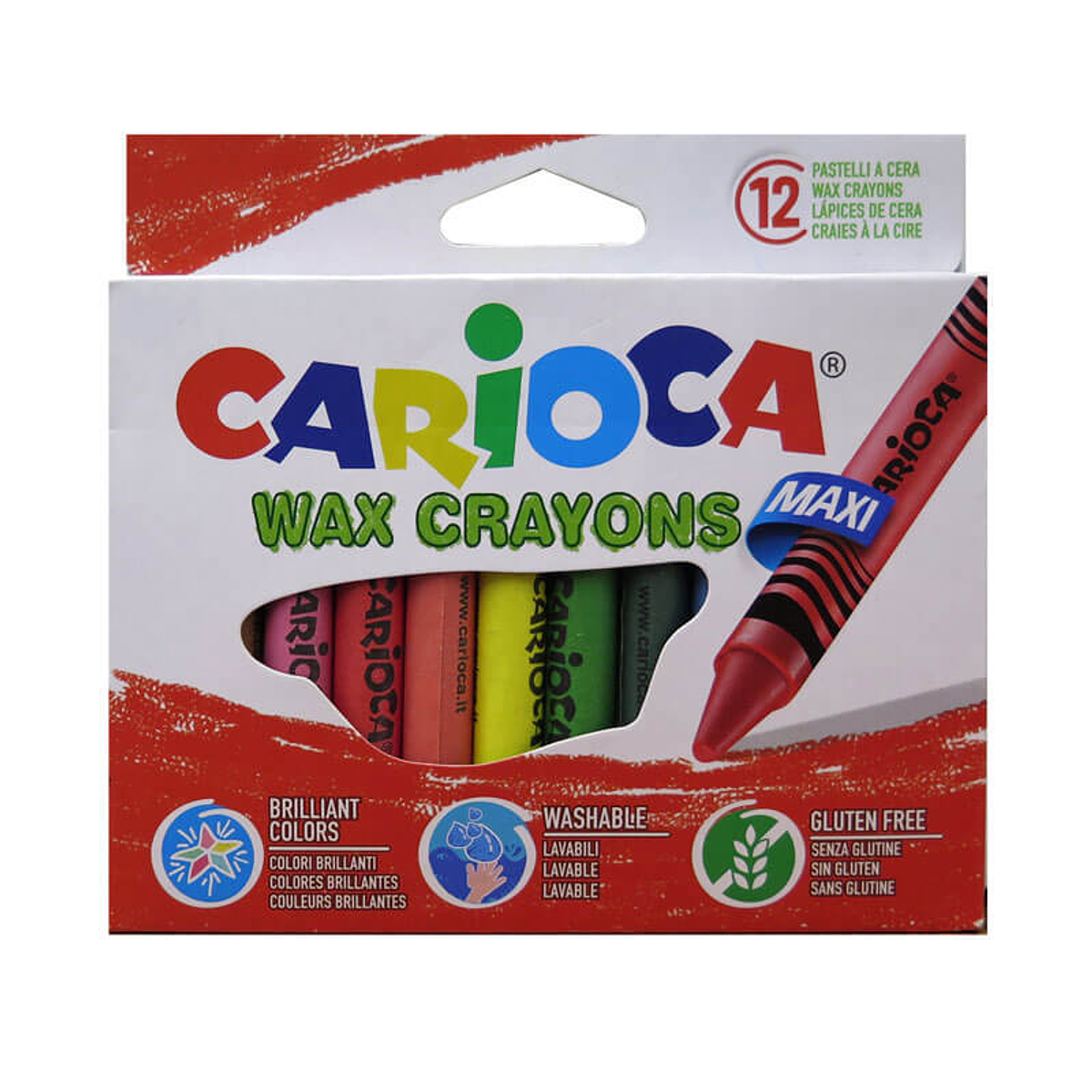 Crayon Cera Jumbo 12 colores Carioca | La Casa del Arte