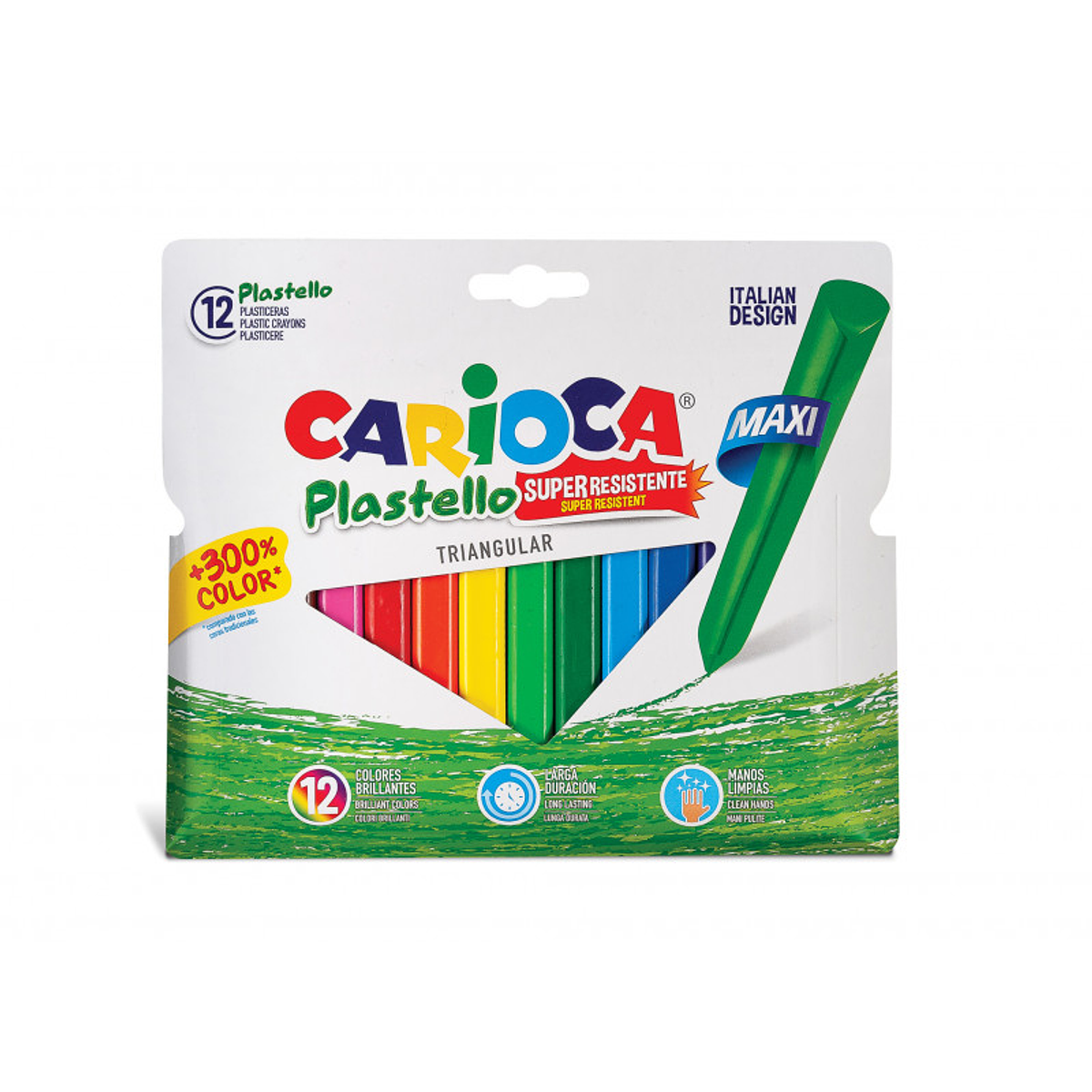 Crayon Carioca Jumbo Plastico 12 Colores | La Casa del Arte