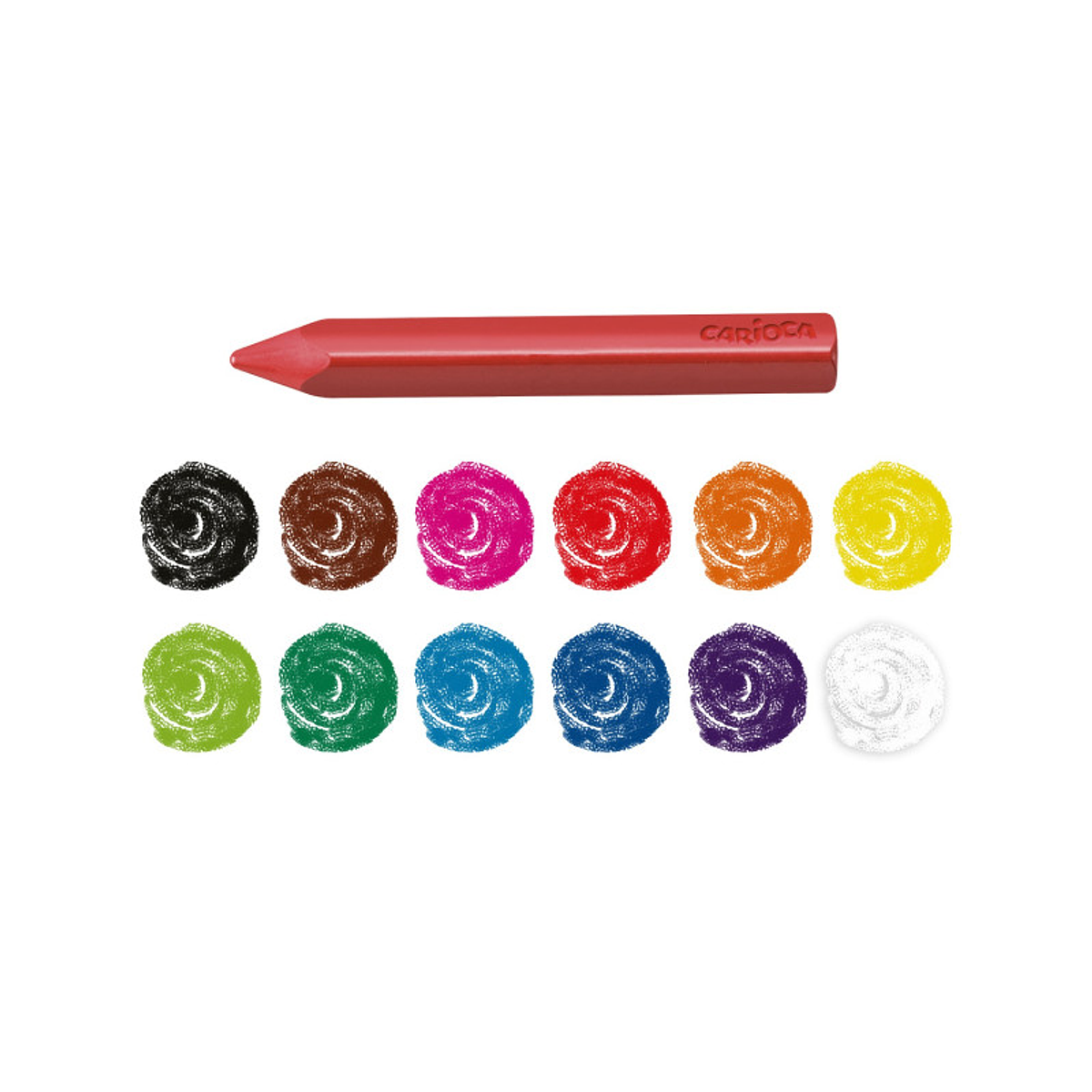 Crayon Carioca Jumbo Plastico 12 Colores | La Casa del Arte