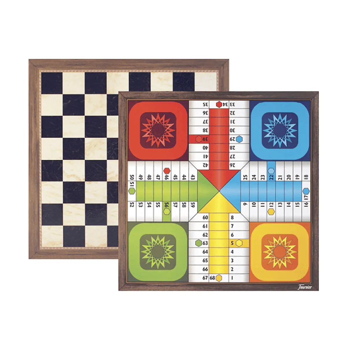 Tablero Ludo/Ajedrez Madera Fournier | La Casa del Arte