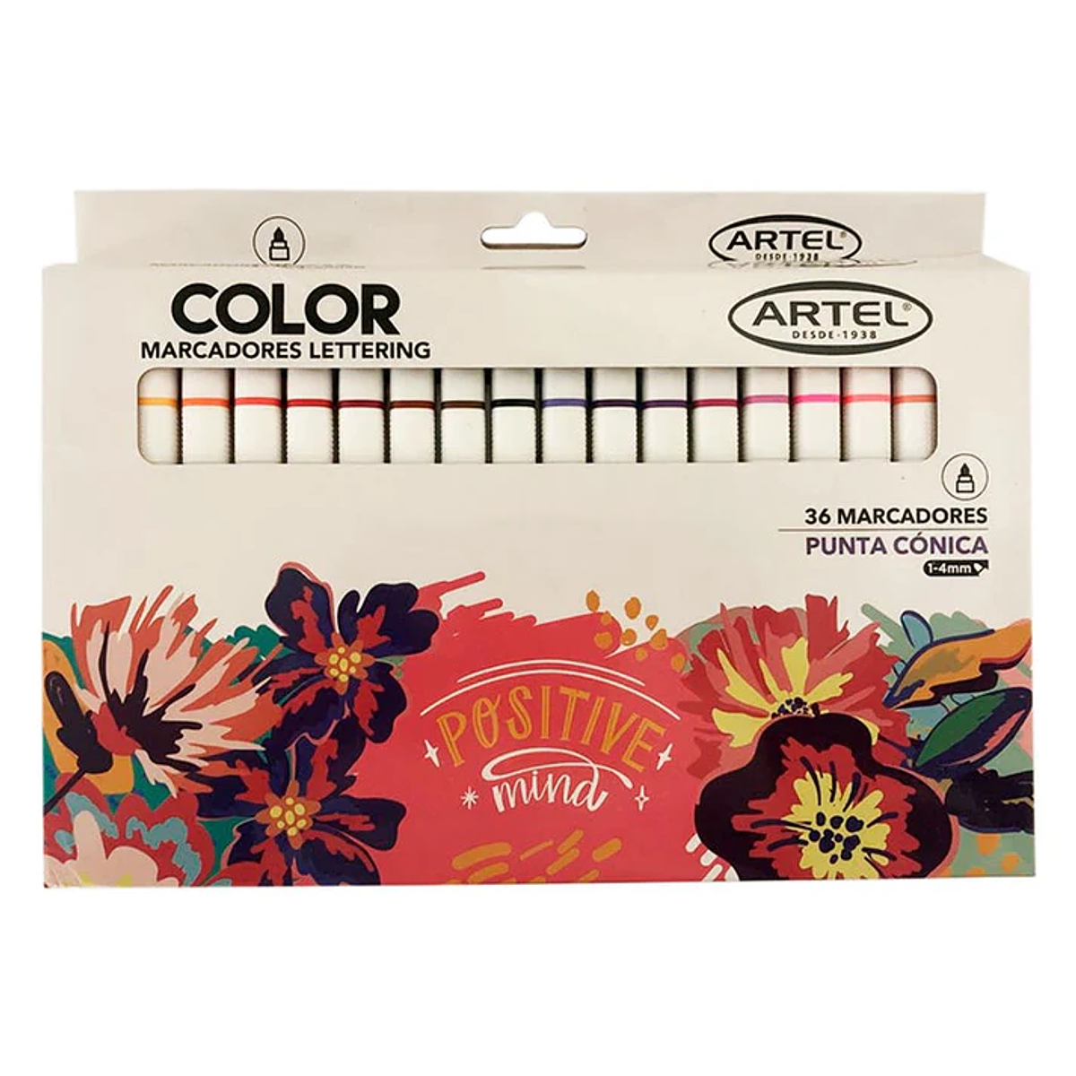 Estuche 36 Marcadores Lettering Punta Conica | La Casa del Arte